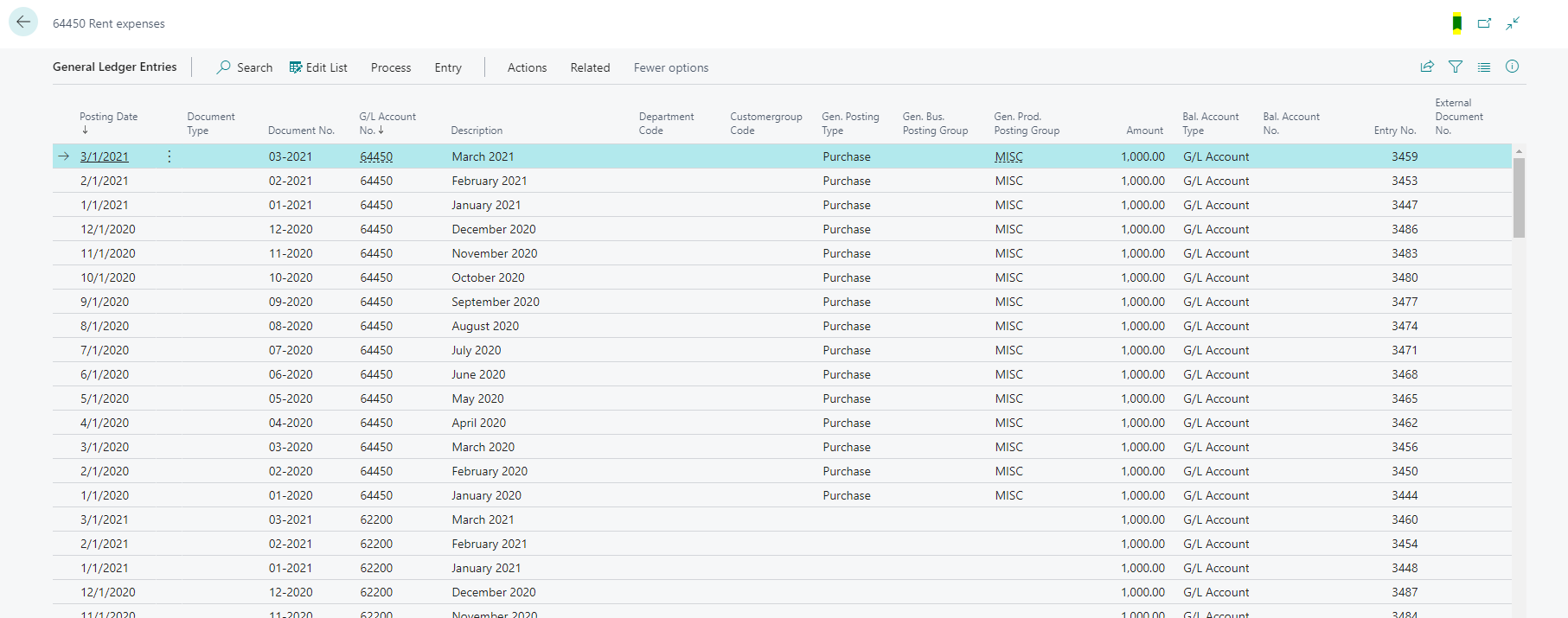 Microsoft Dynamics 365 Business Central: Export the general ledger – MindBridge: English (US)